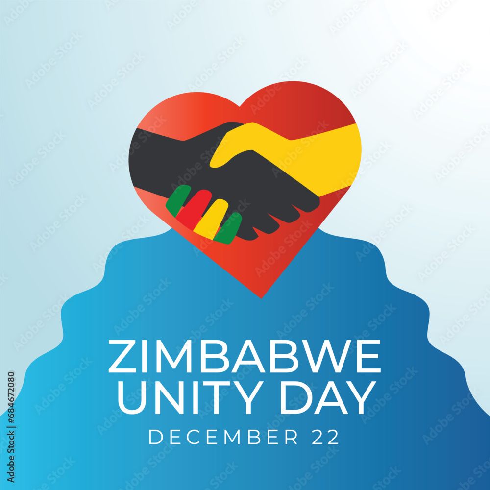 Zimbabwe Unity Day: Bold Vector Template Celebrating National Harmony. Engage audiences with ...
