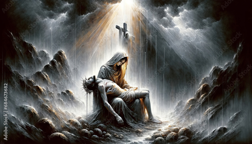 Mary's Sorrow at the Stations of the Cross: Pieta of the Virgin Mary ...