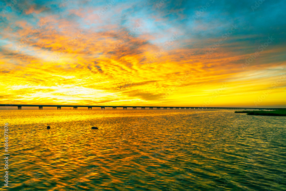 Rodanthe Bridge Sunset - The bridge is designed to be a sustainable ...
