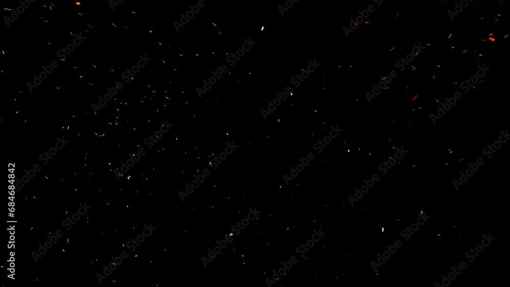 Floating Glowing Embers Create a Luma Matte Texture Against the Night ...