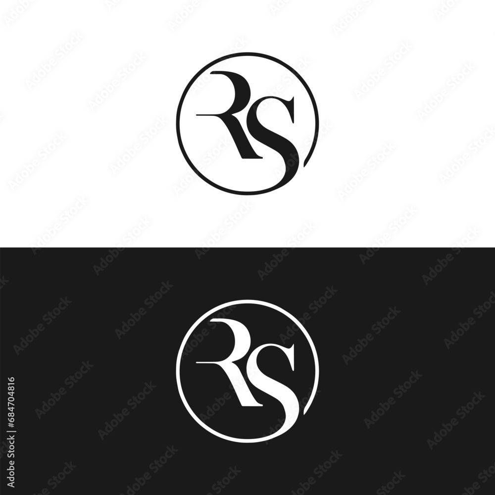 RS logo. R S design. White RS letter. RS, R S letter logo design ...