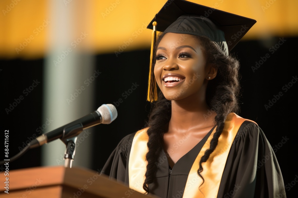 Young Womans Heartfelt Public Speaking Debut At Graduation Event ...