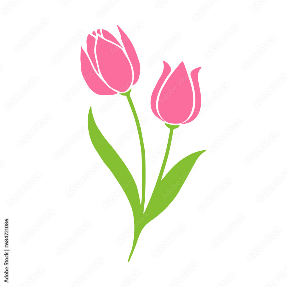 Tulips Flower SVG, Floral Decoration SVG, Tulip svg, Flowers SVG ...