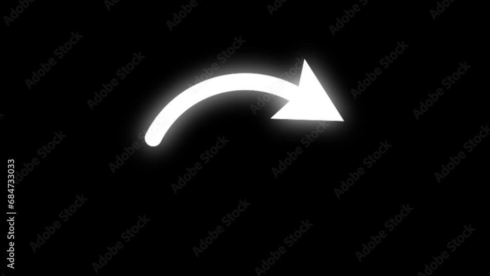 Looped animation of arrows on a transparent background. Alpha channel ...