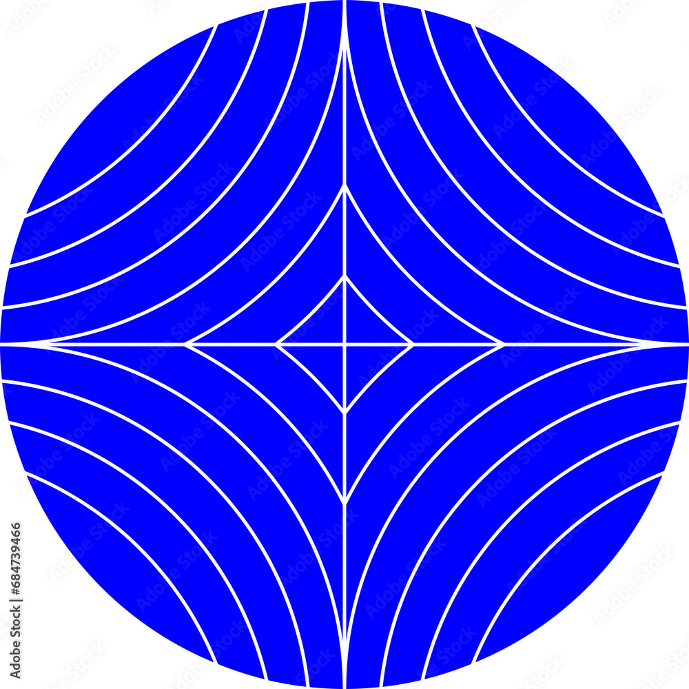Blue and white transparent PNG of a circle cut into segments and moved ...