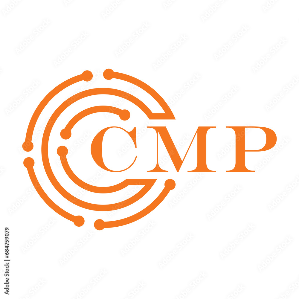 CMP letter design. CMP letter technology logo design on white ...