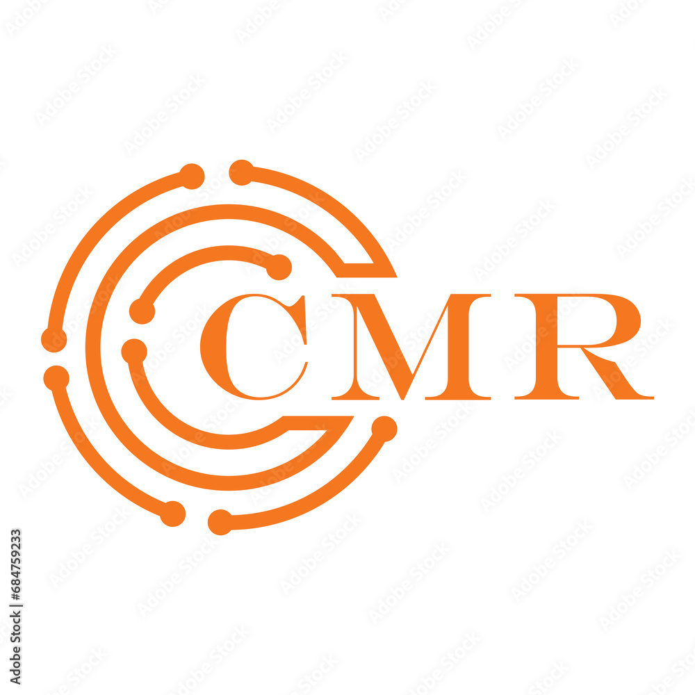 CMR letter design. CMR letter technology logo design on white ...