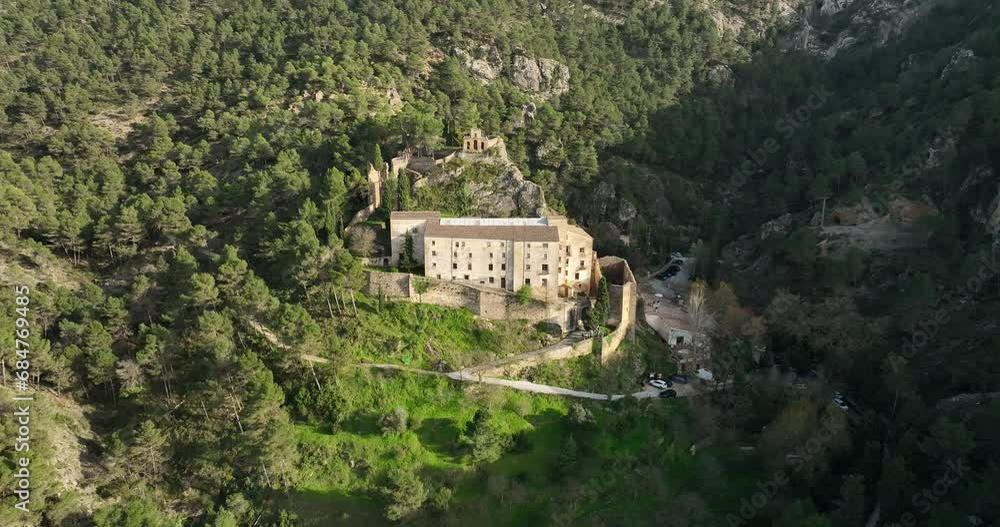 Santuario y Convento de la Virgen del Castillo en Agres Stock Video ...