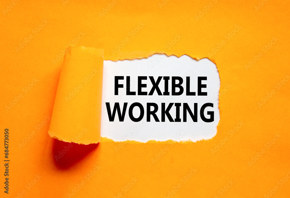 Flexible working symbol. Concept words Flexible working on beautiful ...