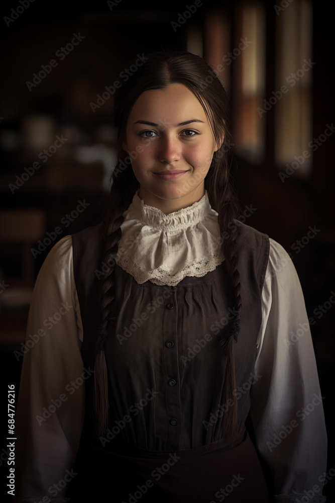 Pretty Young Amish Style Woman - Regency - Victorian - Old West ...