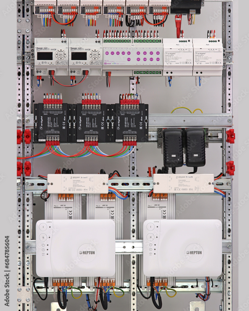 Electric switchboard in the ABB Twin Line housing for the apartment ...