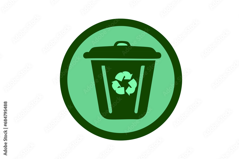 Recycle logo. Recycling. Logo. Icon. Green recycle logo. Square design ...