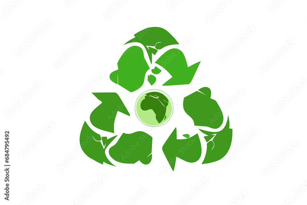Recycle logo. Recycling. Logo. Icon. Green recycle logo. Square design. World Recicling Day ...