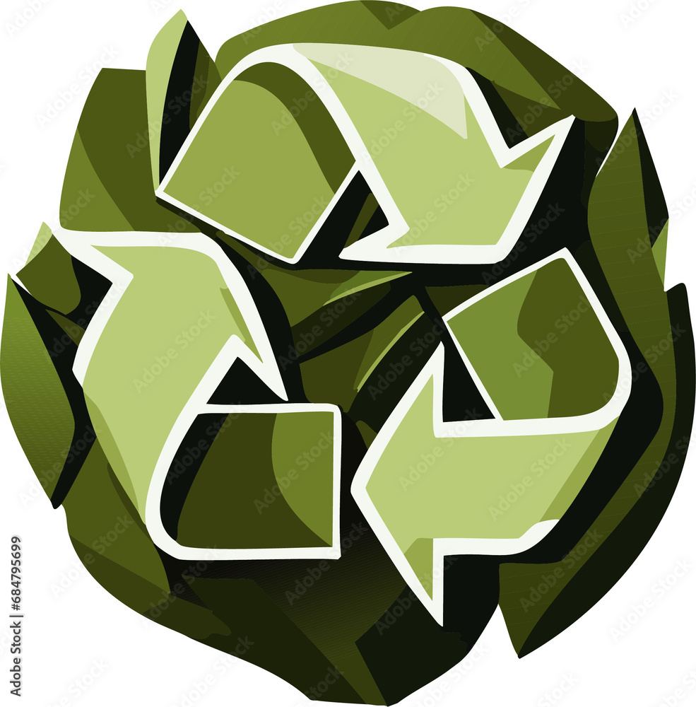 Recycle logo. Recycling. Logo. Icon. Green recycle logo. Square design ...