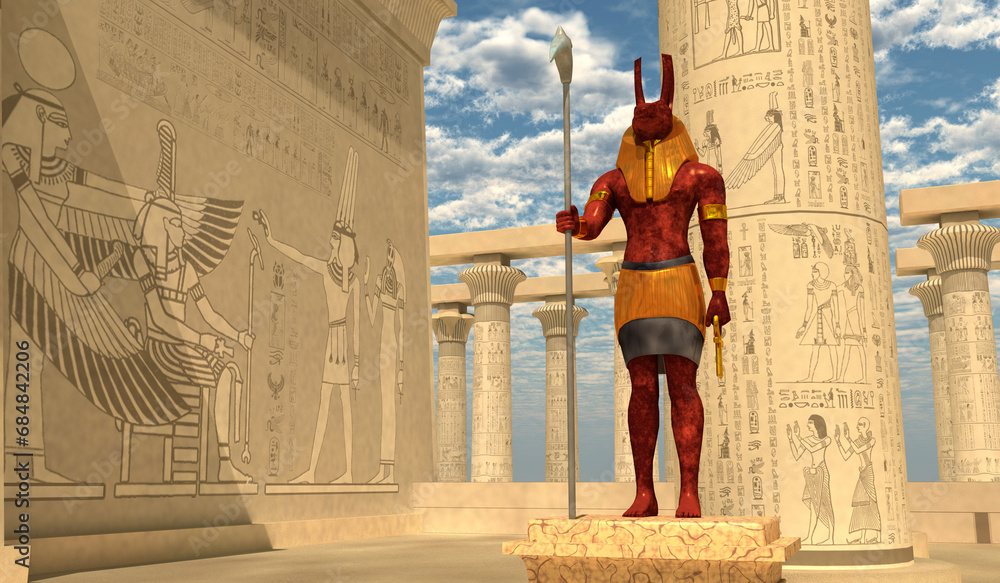 Horus God Statue - The Horus god of Egyptian history depicted by the ...