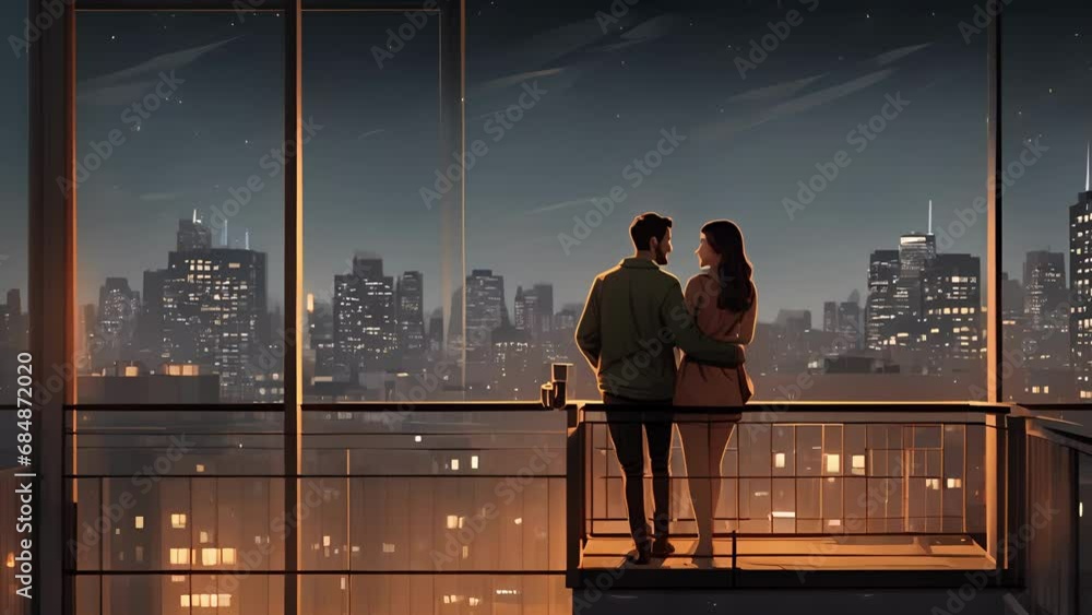 Minimal flat motion of a couple engaging in ual acts on the balcony of ...
