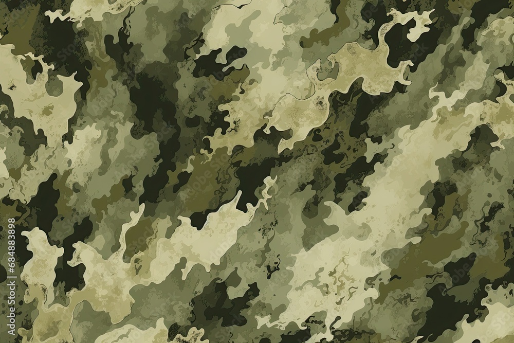 Olive Drab Immersion: Abstract Military Camouflage Pattern Stock ...
