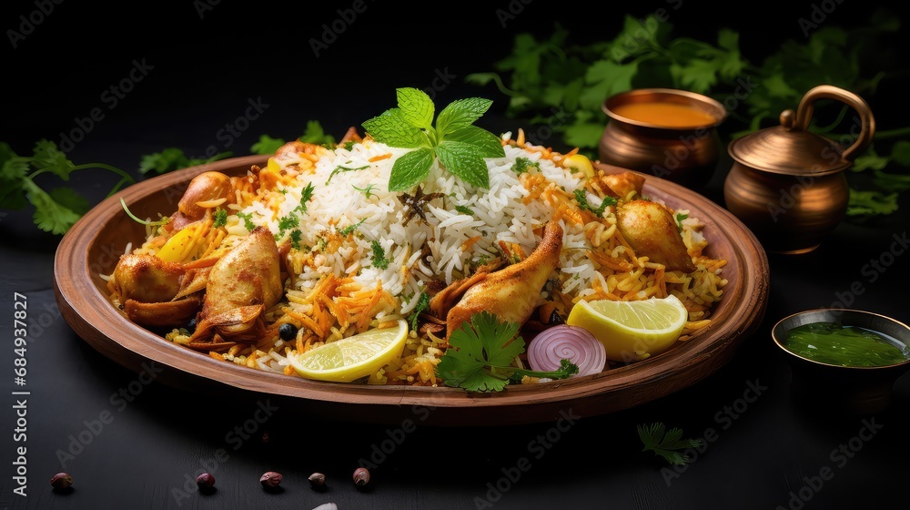 spices rice indian food hyderabadi illustration biryani masala ...