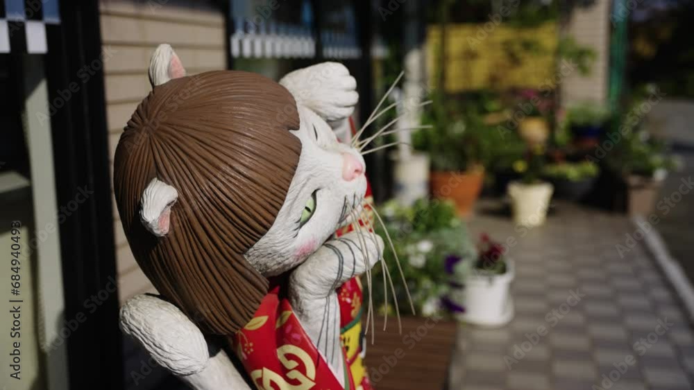 Nekomata Yokai, Japanese Folklore Creature in Fukusaki Japan 4k Stock Video | Adobe Stock