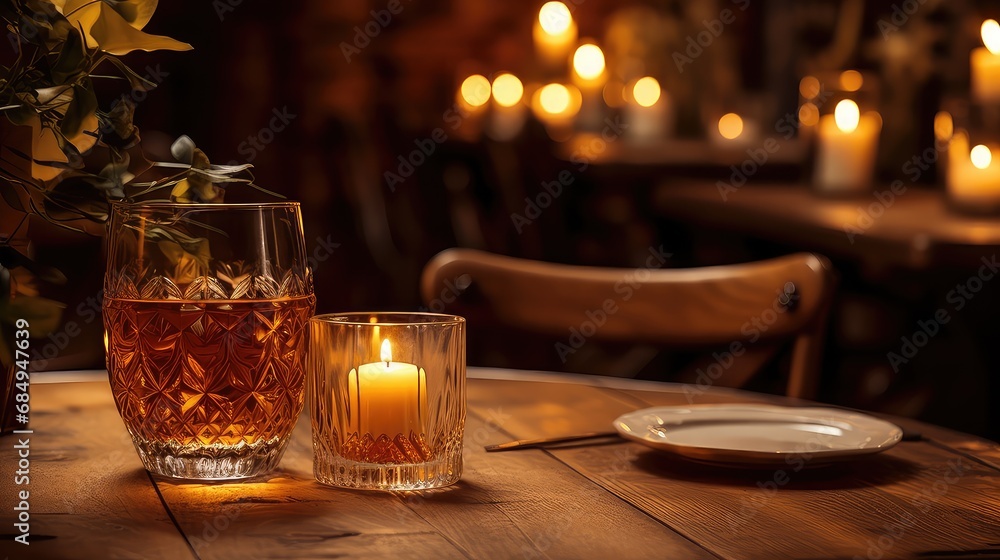 candle restaurant whiskey drink whiskey illustration menu food, bar ...