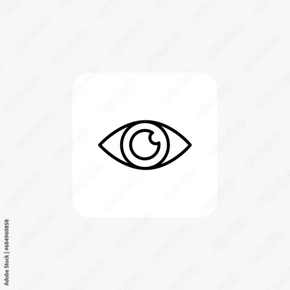 Eye Icon, Visual Perception, Eye Symbol isolated on white background ...