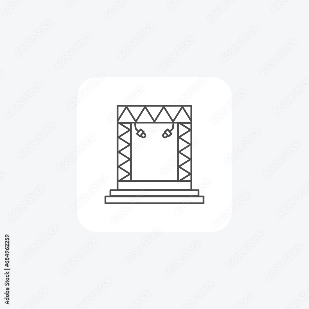 Music venue, Concert hall, Performance space, thin line icon, grey ...