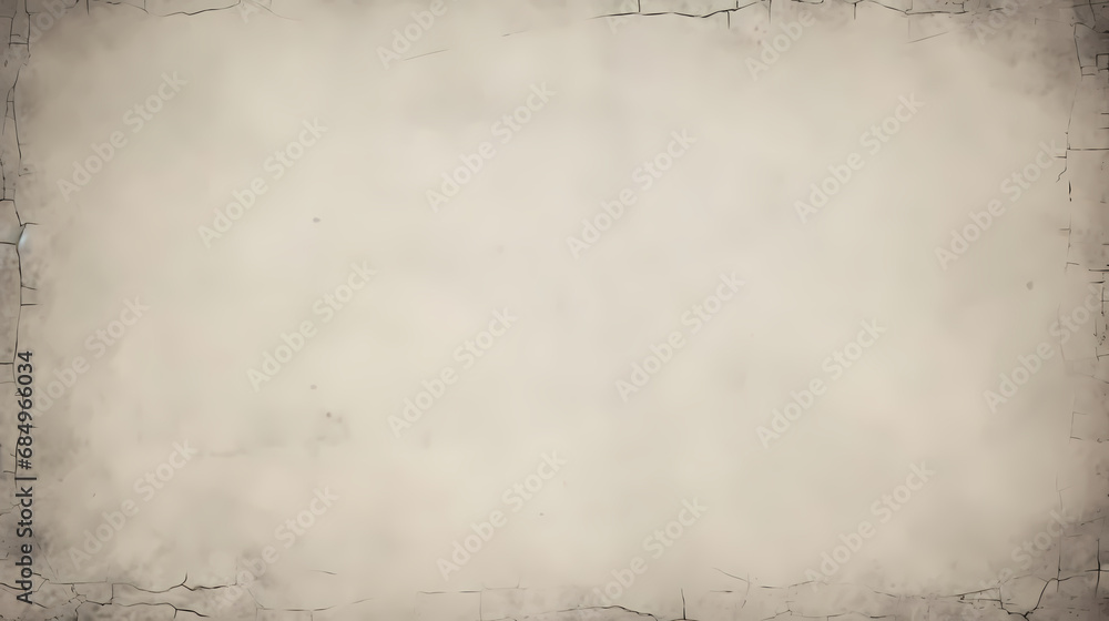 Grunge empty creased paper texture with torn edges frame and faded ...