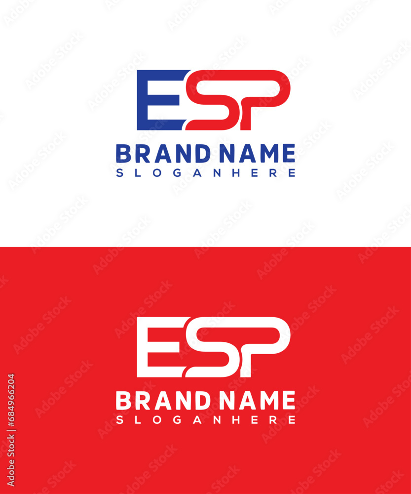 ESP Letter Logo Design Template, Creative Letter ES and P logo design ...