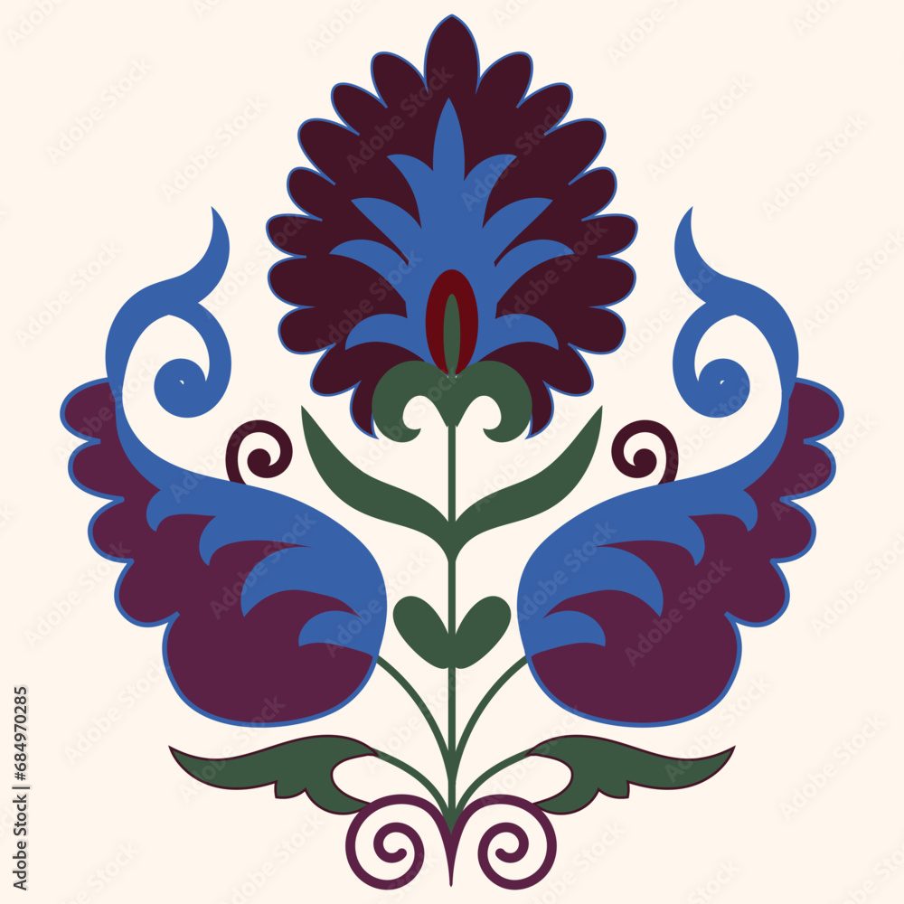 Embroidered style suzani pattern-traditional home interior element in ...