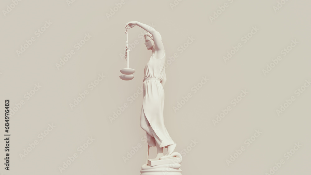 Lady justice judicial system scales blindfold sword neutral background ...