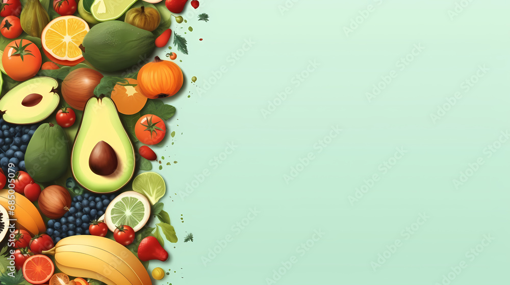 Healthy food background,PPT background Stock Illustration | Adobe Stock