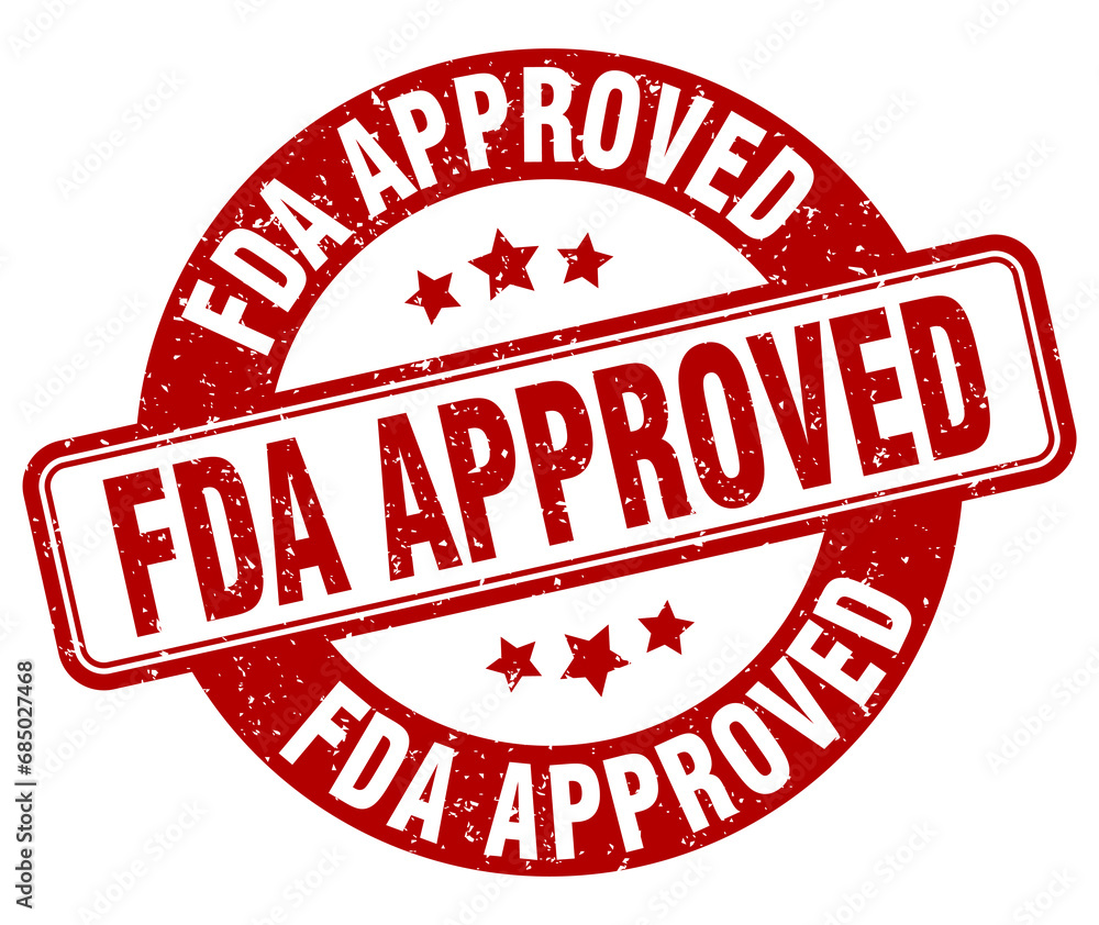 fda approved stamp. fda approved label. round grunge sign Stock Vector ...