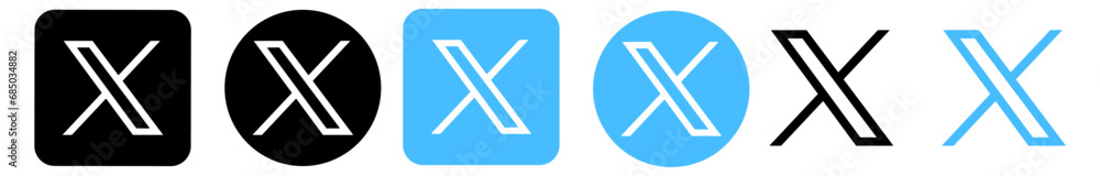 Twitter new logo . Twitter icons. Twitter X logo .Vector Stock Vector ...