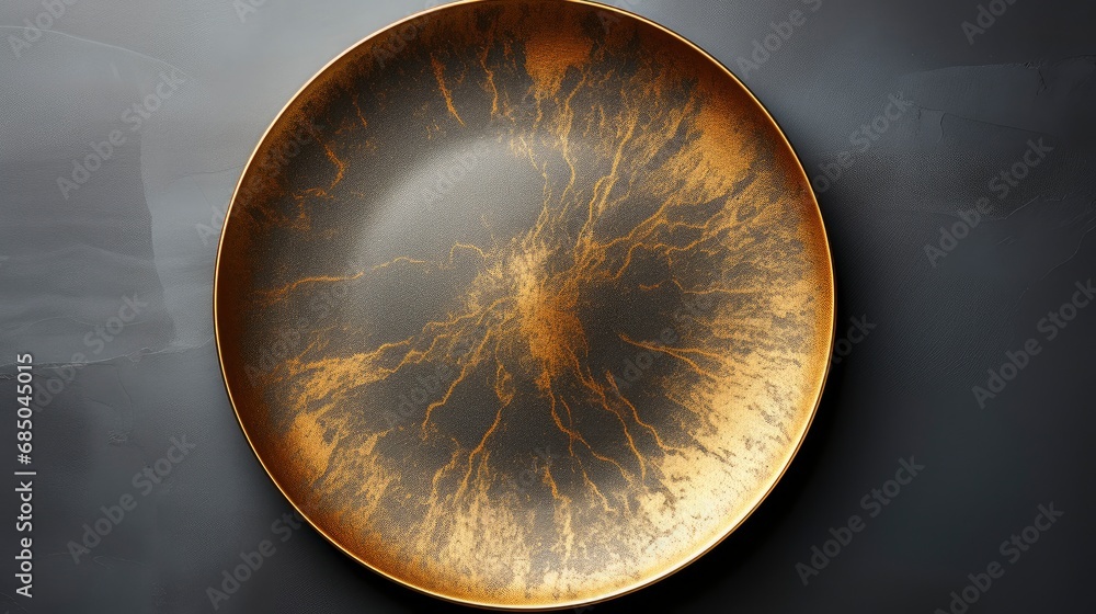 Top View Golden Plate , Background Images , Hd Wallpapers, Background ...
