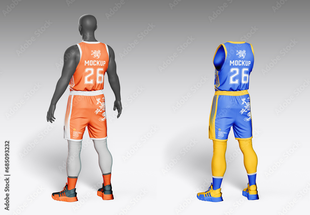 Basketball Player Kit with Mannequin Mockup Stock Template | Adobe Stock