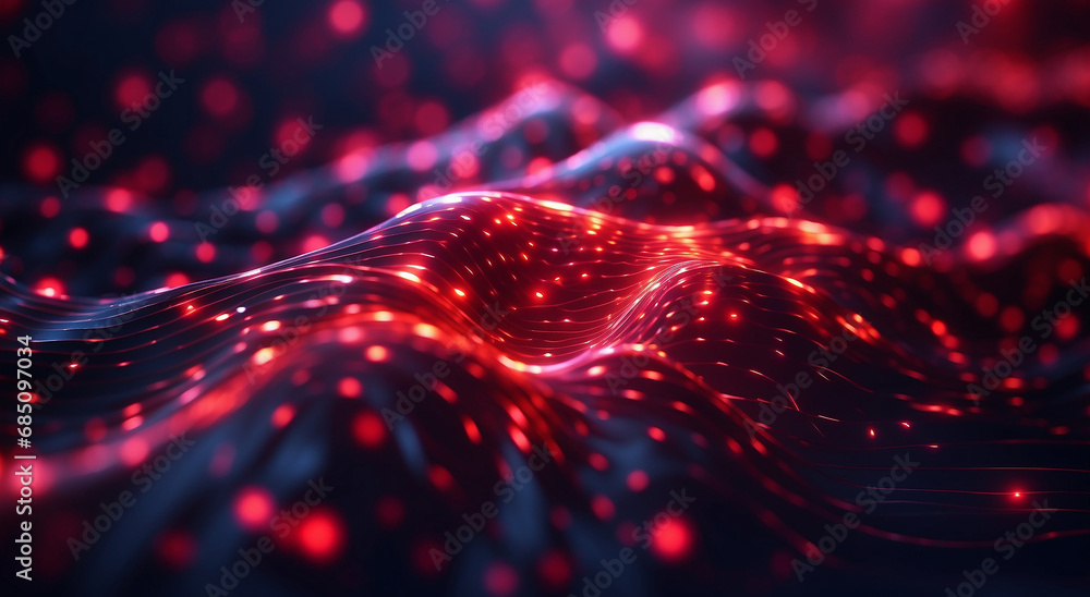 Digital Luxe: Seamless Loop of Cyber Technology Background with Glowing ...