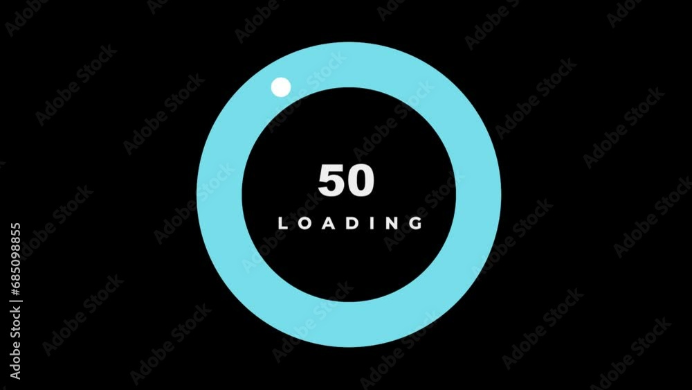 The loading animation circular from zero to one hundred. On a ...
