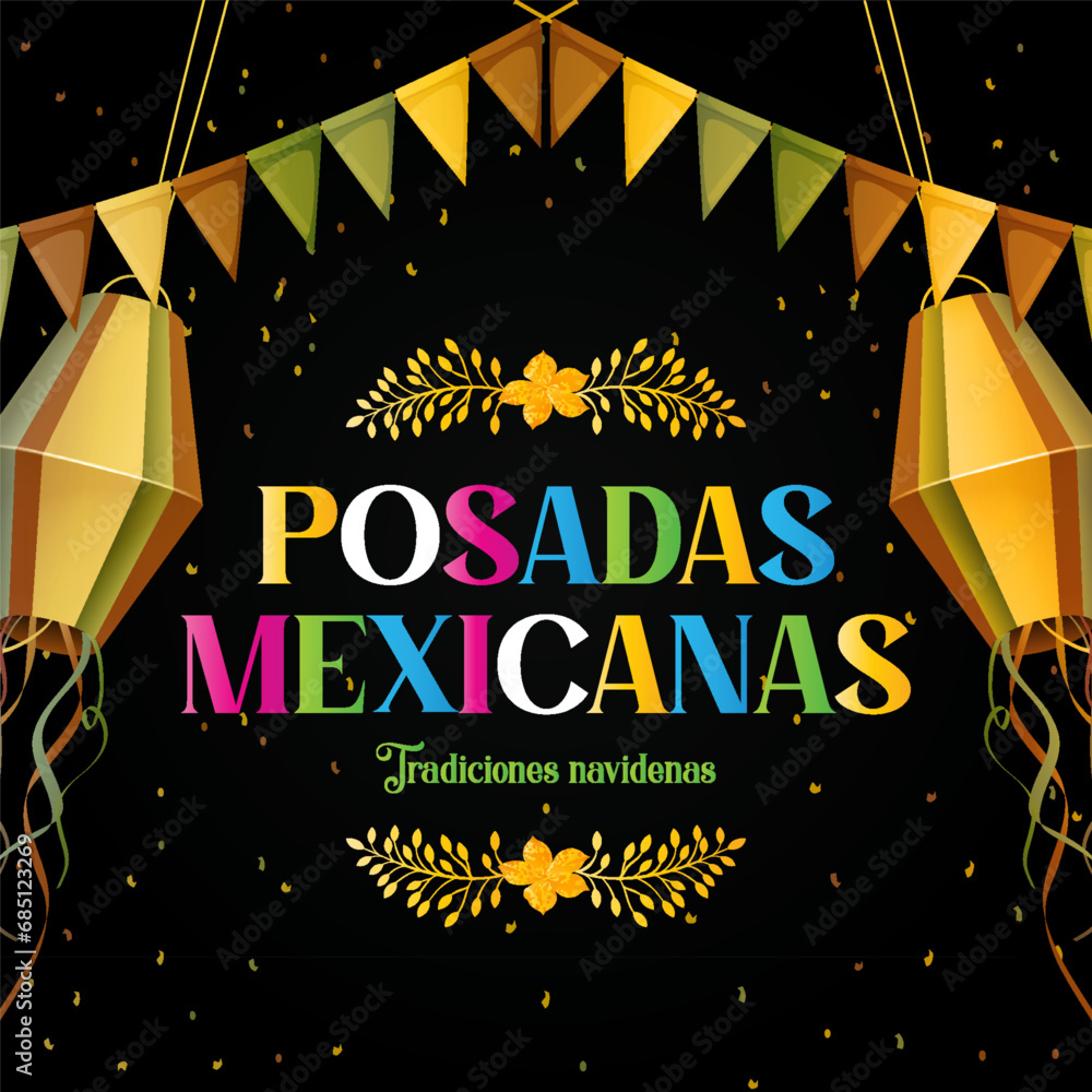 Vector posadas mexicanas vector illustration. Holiday poster. Stock ...