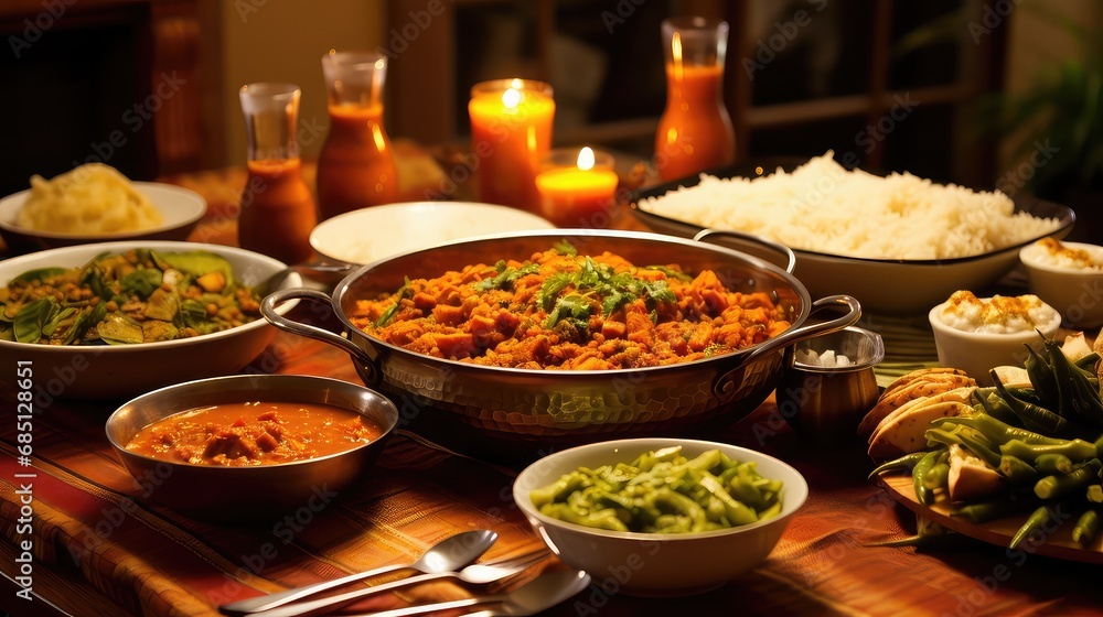 spices dinner indian food family illustration flavors curry, biryani ...