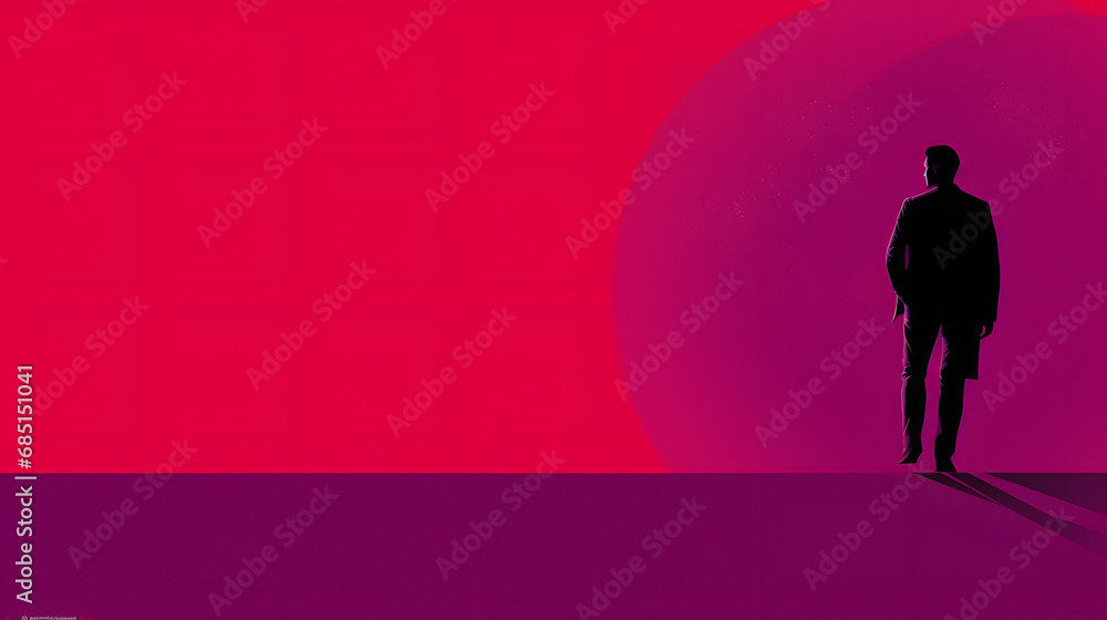 abstract red background with human silhouette Stock Illustration ...