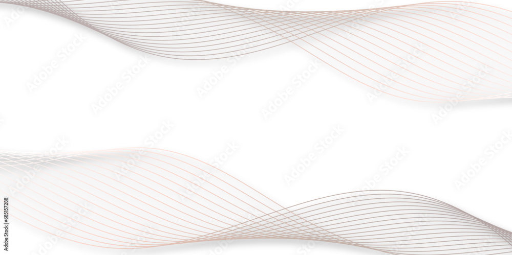 Abstract gold, white wave line transparent background. Wave modern ...