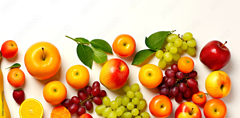 Various fruits healthy food concept Arrange a beautiful top view ... Various fruits healthy food concept Arrange a beautiful top view ...