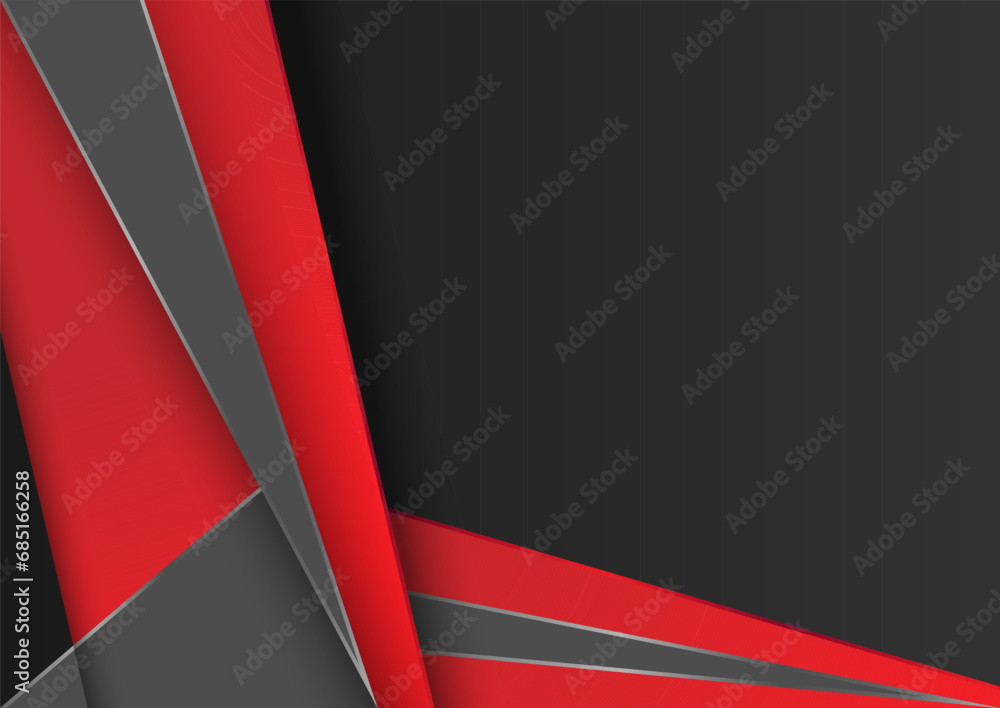 Abstract background with red and gray elements. Template for the design ...