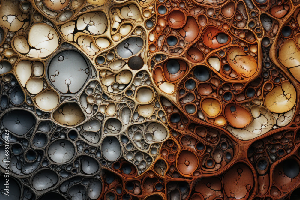 Biomorphic abstract colorful background with smooth shapes and natural ...