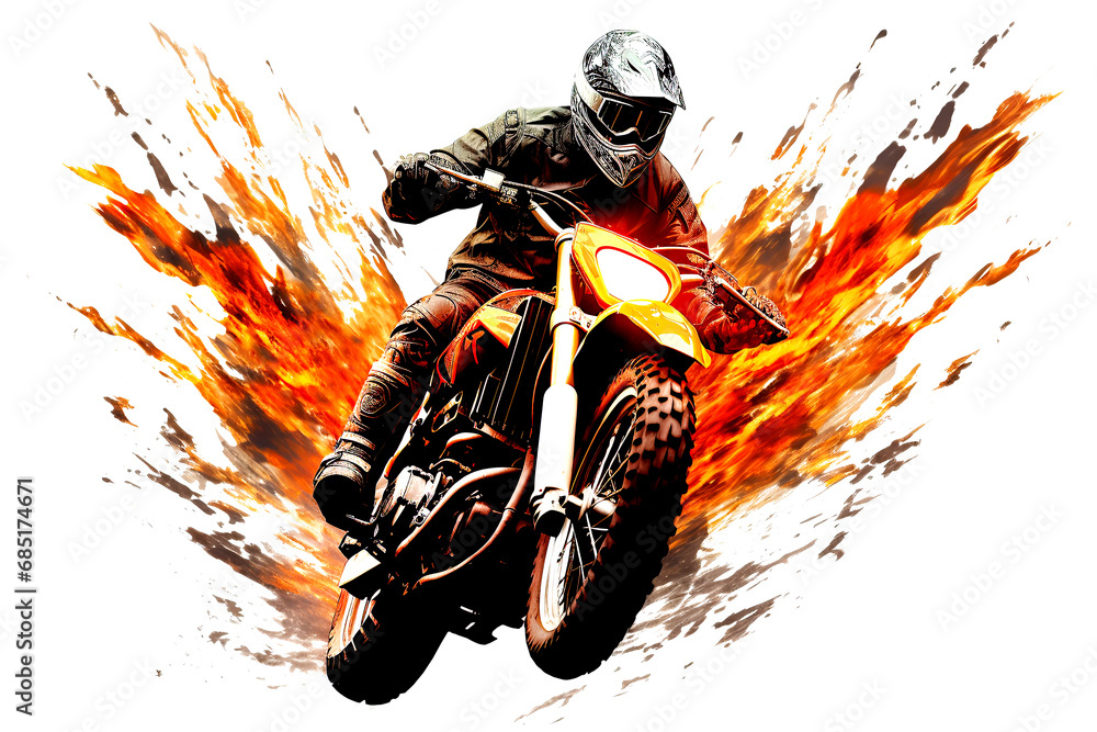 Dirt bike rider on transparent background, Motocross, Action-Sport ...