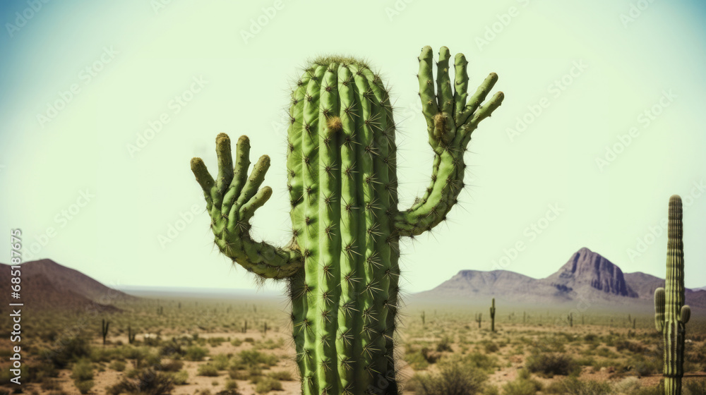 Cactus in the form of a human body. Anthropomorphic cactus with arms ...