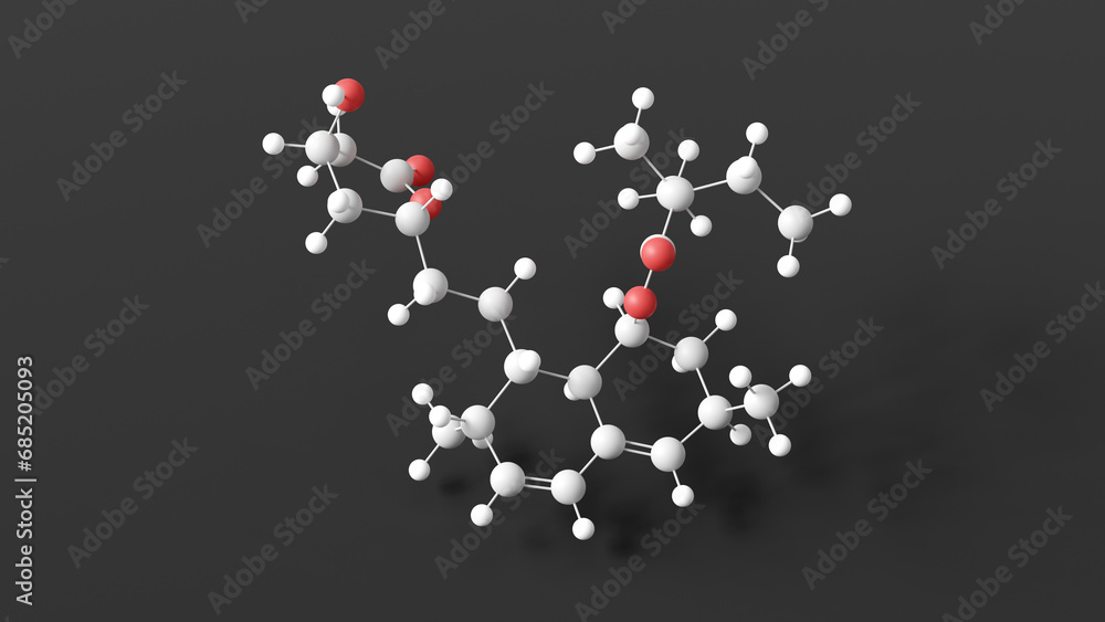 simvastatin molecular structure, statin, ball and stick 3d model ...