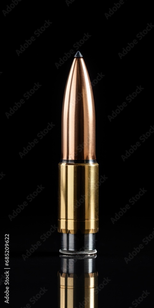 AK-47 Bullets and Brass Casings for Military Backgrounds Stock Photo ...