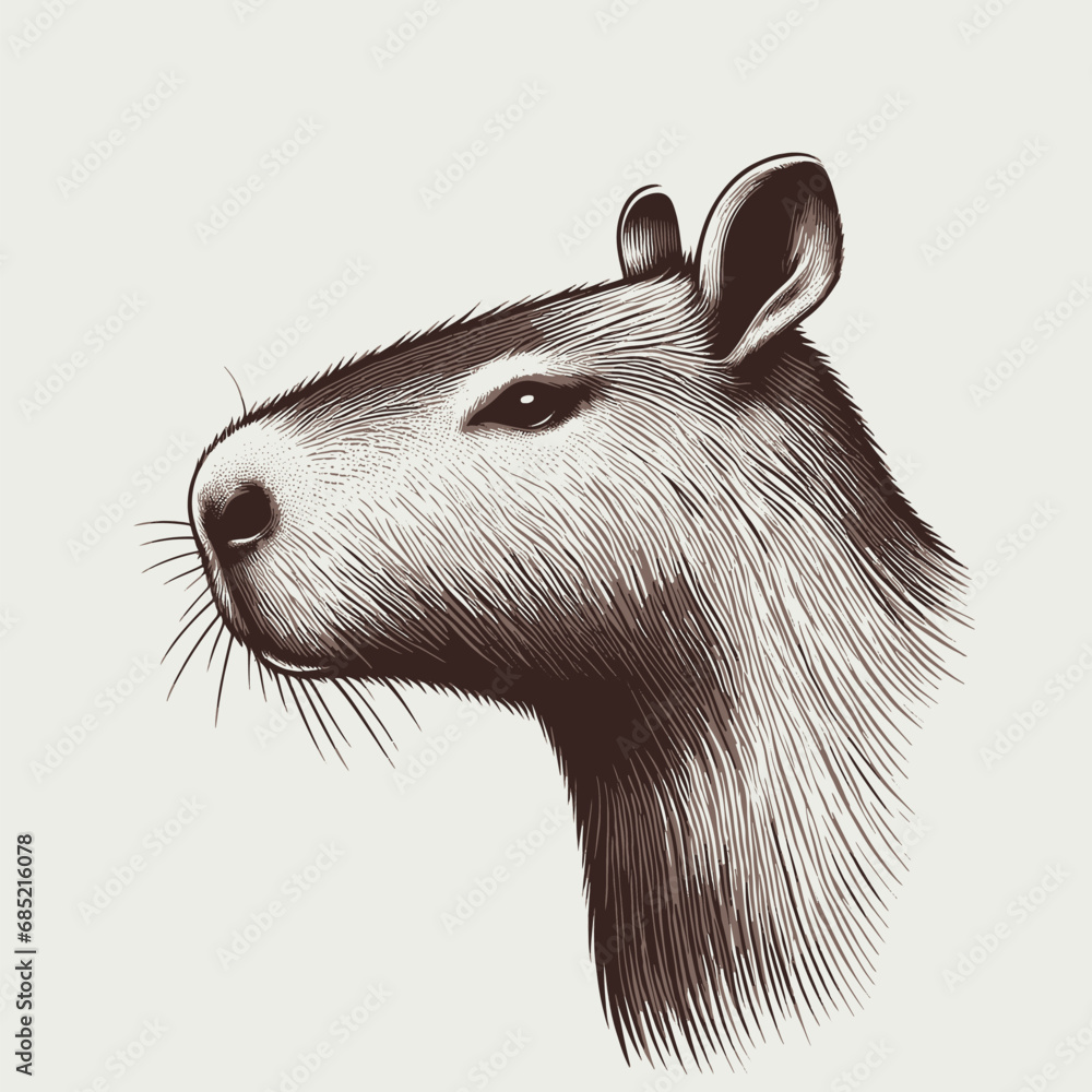 photos of the capybara or greater capybara, the largest living rodent, capybara illustrations ...