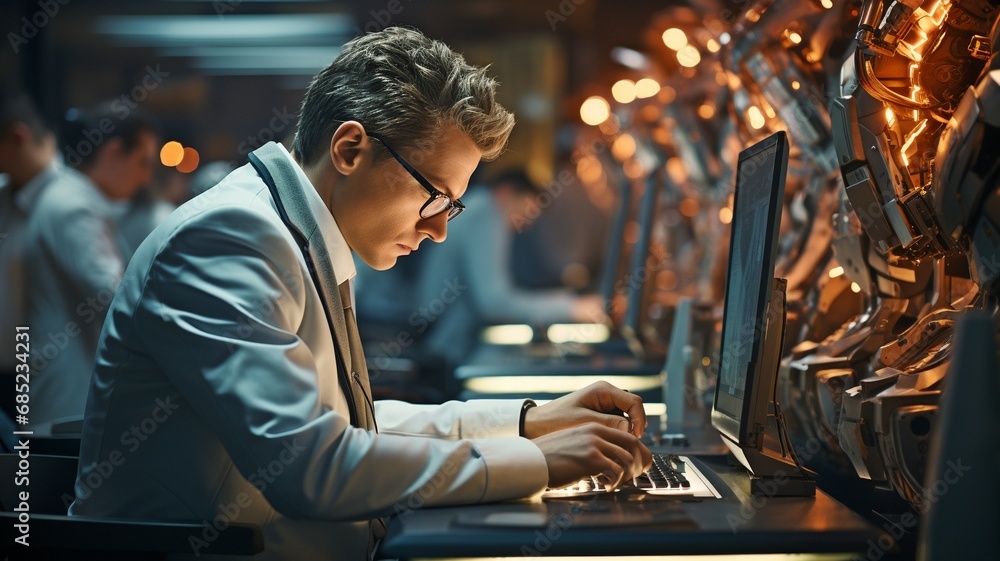 The principles of robotics are explored in this course.. Stock Photo ...